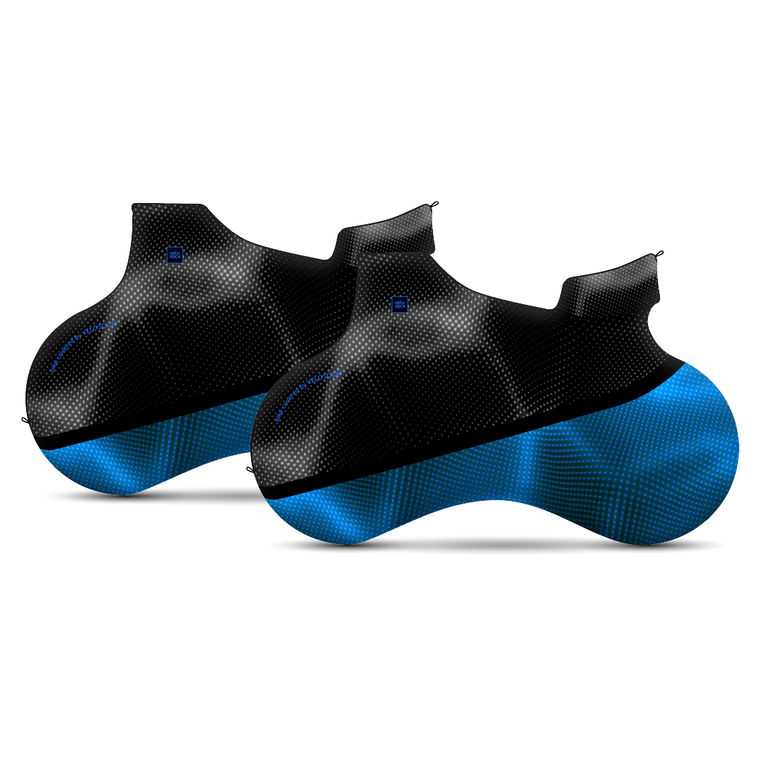 Carbon Blue Bundle – Velosock Bike Covers